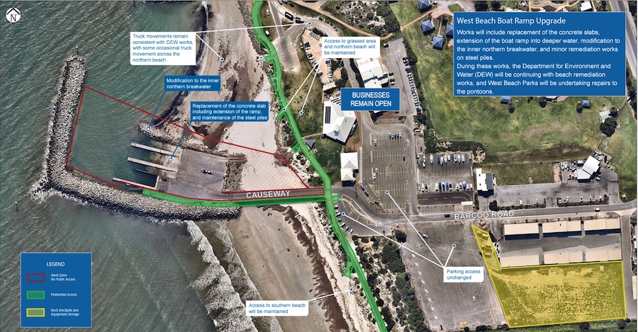 Ready for launch! West Beach boat ramp upgrade finished - Marine ...