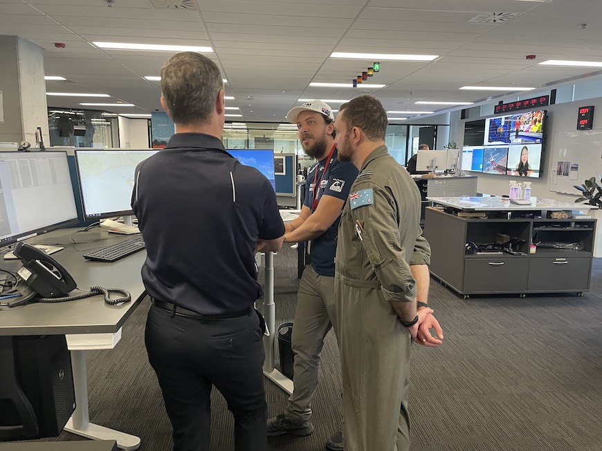 Rescued solo sailor visits AMSA search and rescue officers - Marine ...