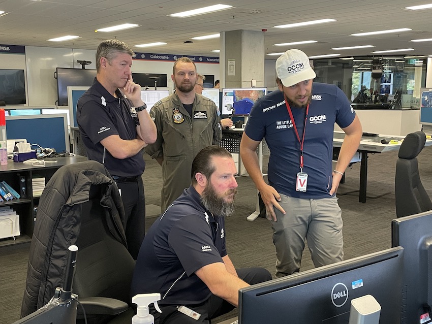 Rescued solo sailor visits AMSA search and rescue officers - Marine ...