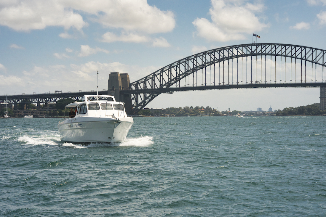 43′ Hybrid Marine Vessel making waves on Sydney Harbour at 2023 Indo ...