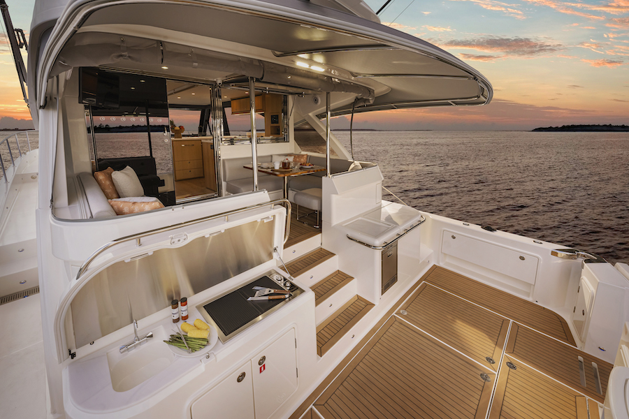 Owners celebrate the launch of Riviera’s exceptional 58 Sports Motor ...