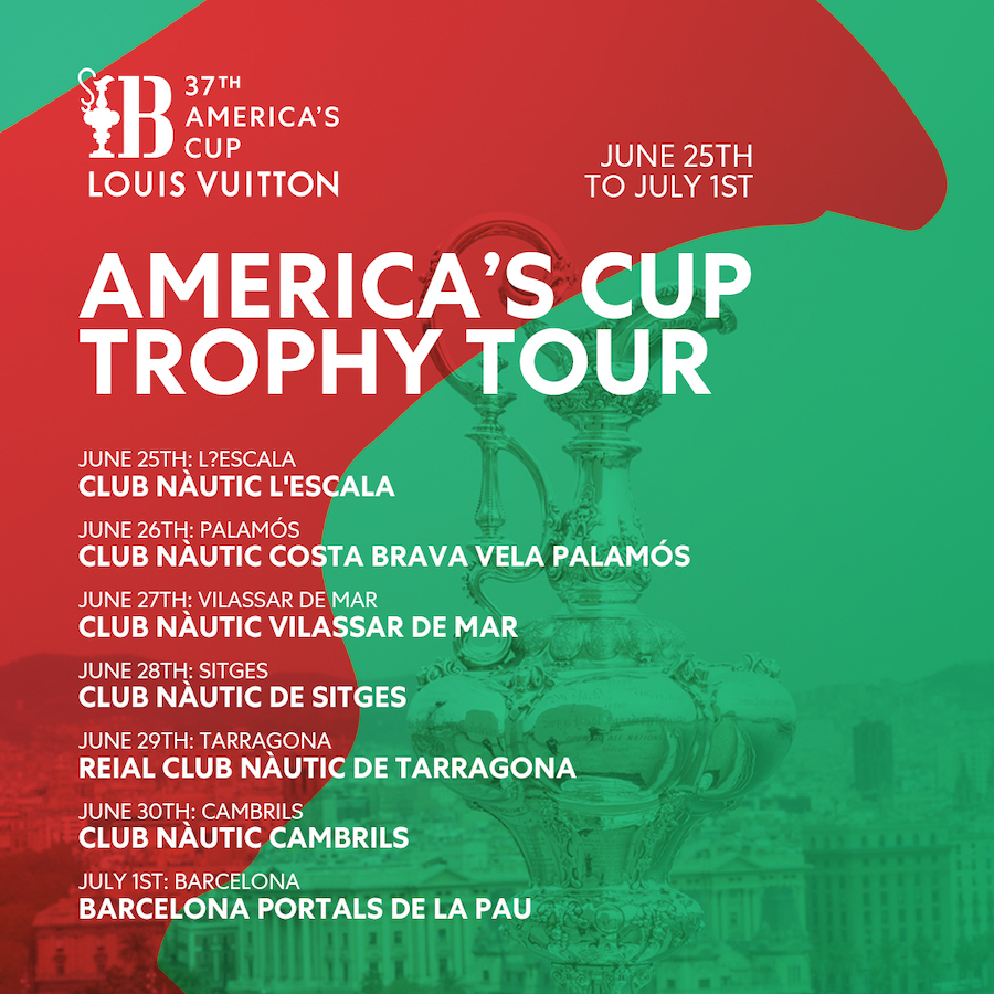 The official ‘Trophy Tour’ of the Louis Vuitton 37th America’s Cup will ...