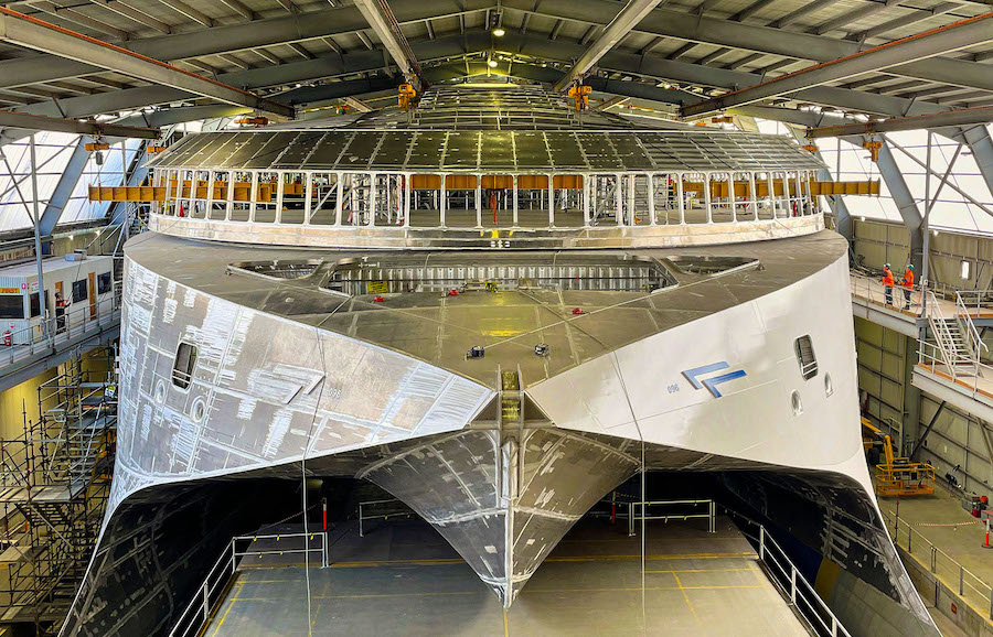 Hull 096 reaches major milestone with structural completion - Marine ...